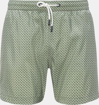 04651/ Herren - Badeshorts Tile Swim oliv/weiß gemustert