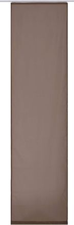 Elbersdrucke transparenter Schiebevorhang Feel Good Uni 06 braun 245 x 60 cm Flächenvorhang für Wohnzimmer Schlafzimmer Flur 197209