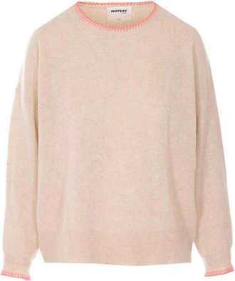 Notshy Rundhalspullover - Beige