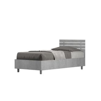 ITYhome Letto Singolo - Ankel - Tipologia Letto: Senza Rete - Colore: Grigio - Dimensione Rete: 80x200 - Tipologia Testata: Testata Dritta