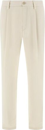 Boggi Milano Homme, Pantalons, Beige, Taille: 4XL Pantalon &agrave; pinces en lin uni