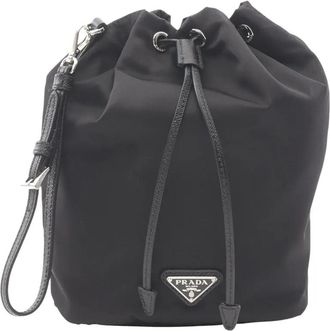 Prada pochette Re Nylon à cordon (2013-2025) - Noir
