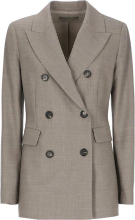 D.exterior Blazer en laine - Femme - Vestes - Beige - Taille: 42 FR
