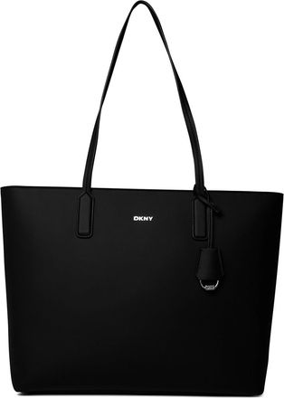 DKNY HANDBAG,SAIGE EW TZ TOTE,BLACK/SILVER,1SZ