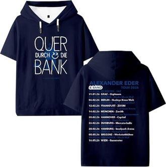 Generic Alexander Eder Quer durch die Bank Tour 2026 Merch T-shirt &agrave; capuche d&eacute;contract&eacute; &agrave; manches courtes, 01, 4XL