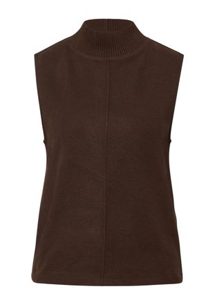 s.Oliver &Auml;rmelloses Sweatshirt mit geripptem Stehkragen