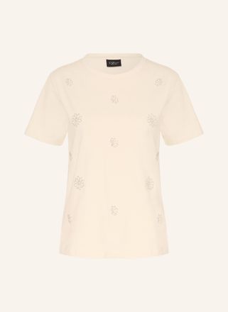 s.Oliver Black Label S.Oliver Black Label T-Shirt Mit Schmucksteinen weiss