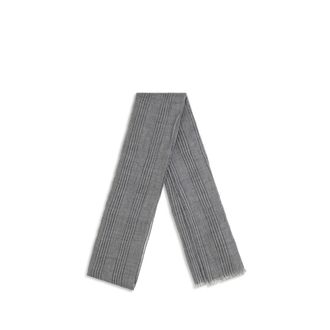 Brunello Cucinelli Womens Gray Linen Scarf