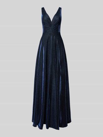 Luxuar Abendkleid mit V-Ausschnitt