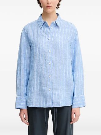 Samsøe & Samsøe chemise rayée en lin - Bleu