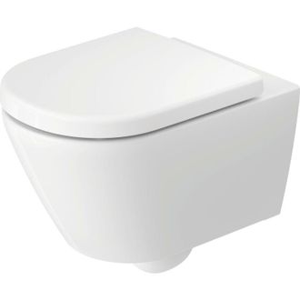 Duravit Duravit - D-Code Wand-WC, vormontierte Scharnierbasis, verdeckte