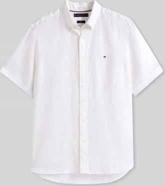 Tommy Hilfiger Regular Fit Kurzarmhemd aus reinem Leinen
