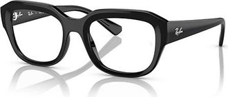 Ray-Ban Leonid Optics Bio-based Schwarz Fassung Klar Glas Polarisiert 54-20