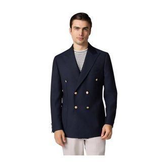 Brooks Brothers Sakko aus Schurwoll-Hopsack- zweireihig - - Jackets - Herren - Blau - XL
