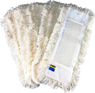 Swiss-O-Par Wischmopp Baumwolle Tuftmopp Wischbezug Mopp aus Baumwoll für Bodenwischer Wischmob Set Boden 40 cm (5 Stück)