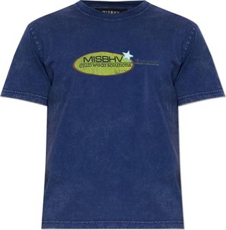 Misbhv Misbhv, Homme, Tops, Bleu, Taille: L Logo T-Shirt