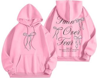 Generic Sweat &agrave; capuche pour femme avec imprim&eacute; de lettres tendance Sweat-shirt doux &agrave; manches longues surdimensionn&eacute; Sweat &agrave; capuche surdimensionn&eacute; Tenue de 