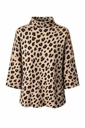 Mississhop Stehkragenpullover Damen Strickpullover mit Stehkragen und 3/4-Arm Gr. 36-40