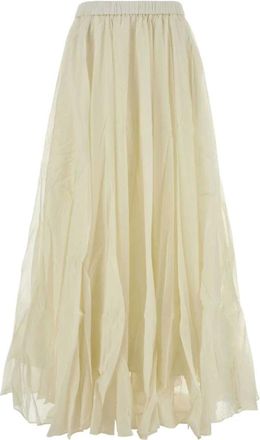Co Femme, Jupes, Blanc, Taille: 38 FR Jupe &agrave; Crinoline Double &Eacute;paisseur en Voile de Coton et Soie