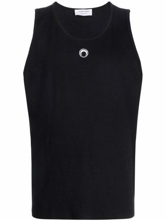 Marine Serre Tr&auml;gershirt mit Logo-Stickerei - Schwarz