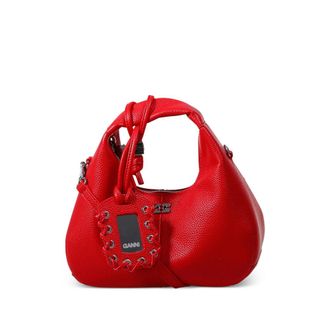 Ganni Mini Hobo Lace Detail Tote Bag