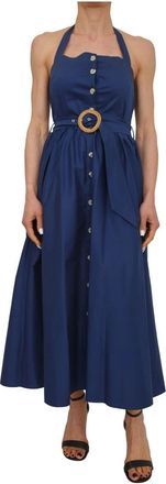Fracomina Femme, Robes, Bleu, Taille: 42 FR Robe Midi