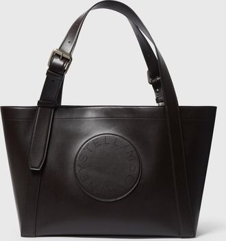 Stella McCartney Logo Belt Crossbody Tote Bag, Woman, Dark chocolate