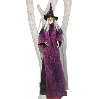 Generic Sorcière debout dHalloween, sorcière grandeur nature avec son activé, accessoires de sorcière dhorreur de 210 cm, décoration de jardin, décoration de 