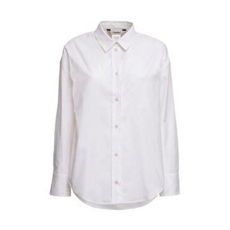 Max Mara Klassisches Langarmhemd mit Kragen - - Blouses & Shirts - Damen - Wei&szlig; - S