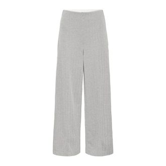 Ichi Ichi, Femme, Pantalons, Gris, Taille: 36 FR Pantalon Jacquard Sharkskin Herringbone