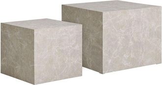 House Nordic Prague Couchtisch Set von 2 Marmor Dekor