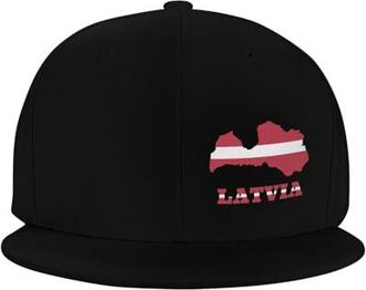 Generic Drapeau De La Lettonie Carte De La Lettonie Homme Femme Strapback Cap S&eacute;chage Rapide Snapback Chapeau Protection Solaire Casquette De Baseball pour Tr