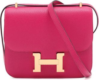 Herm&egrave;s 2021 Mini Chevre Mysore Constance 18 crossbody bag - Rosa