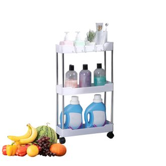 Generic Lagerregal F&uuml;r Einkaufswagen - 68x38Cm Mehrschichtiges Rollregal, Windel Organizer, K&uuml;che Bad Schlafzimmer Werkzeugwagen, Durable Metallrahmen, Vielse