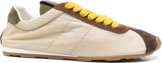 Miu Miu Suede-trim Panelled Sneakers