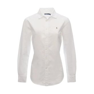 Polo Ralph Lauren Klassisches wei&szlig;es Oxford-Hemd in regul&auml;rer Passform - - Blouses & Shirts - Damen - Wei&szlig; - M
