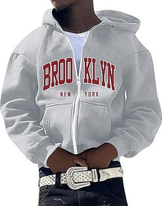 Generic Sweat a Capuche Homme Sweatshirt Hooded Sweats &agrave; Capuche pour Homme Style Europ&eacute;en et Personnalis&eacute; Hip-Hop, Cardigan en Coton