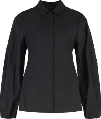 Moncler Femme, Blouses et Chemises, Noir, Taille: 40 FR Cotton Shirt