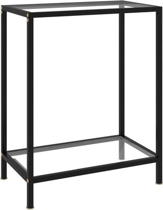 Les Tendances Table console Transparent 60x35x75 Verre tremp&eacute;