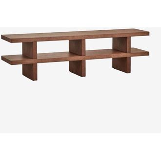 Sklum Viviene 150x35 cm MDF-TV-Schrank Braun Walnuss