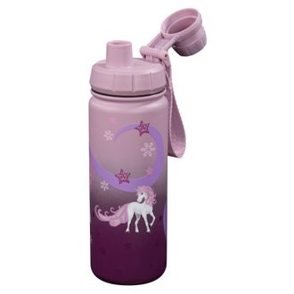 Step by Step Isolierte Edelstahl-Trinkflasche Sweet Unicorn, rosa, BPA-frei, f&uuml;r Schule, Kindergarten, hei&szlig;e und kohlens&auml;urehaltige Getr&auml;nke, f&uuml;r M&auml;dchen, 0,5 Lite