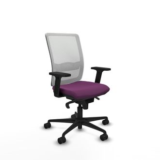 Piqueras y Crespo Arbeitsstuhl mit Axt-Armlehnen, h&ouml;henverstellbare Lendenwirbelst&uuml;tze, ausgestattet mit 5 Positionen und eingespritztem Schaum. Mit Rollen von 65 mm Ny