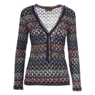 Missoni Pullover mit V-Ausschnitt - - Blouses & Shirts - Damen - Mehrfarbig - L