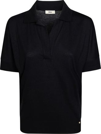 Herno Femme, Tops, Noir, Taille: 38 FR Polo IN Jersey