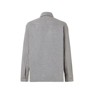 Fendi Cotton Button-Front Shirt Jacket - Gray