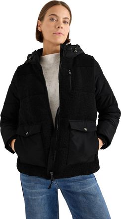 Cecil Damen Teddy Jacke mit Strukturmix