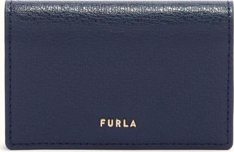 Furla Man Project Kartenetui Mediterraneo Blau Strukturiertes Kalbsleder Milos Herren