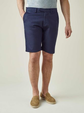 Luca Faloni Marineblaue Baumwoll-Shorts