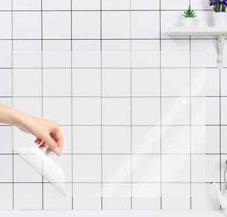 Angoily Transparente Wandschutzfolie Selbstklebend 45cm x 10m PVC Frei Abnehmbar Rückstandsfrei Kratzschutz Für Wand Möbel Küche Vielseitiger Ölspritzschutz