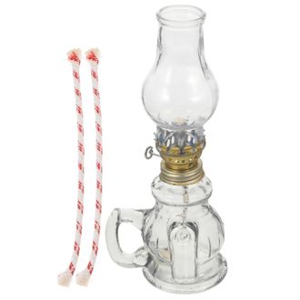 SOLUSTRE Retro Petroleumlampe Glas Öllampe Antik Temperaturbeständig Winddicht Für Zuhause Notlicht